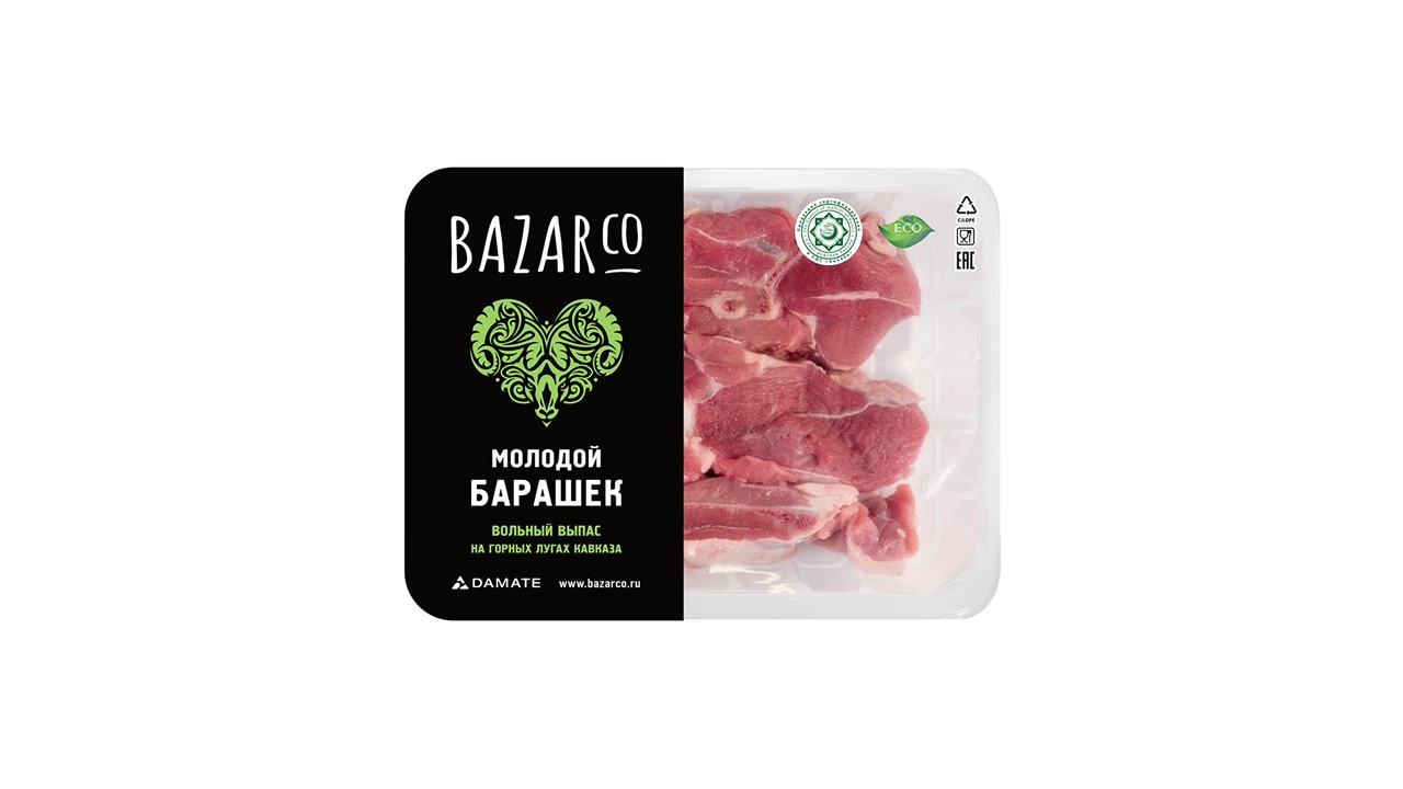 Лопатка баранья на кости резаная охл. 400гр. BAZARCo купить в Москве в ...